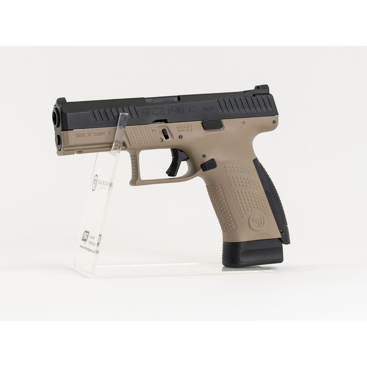 ASG CZ P10-C CO2 Blowback Pistol - Dualtone - Black/FDE | Land Warrior