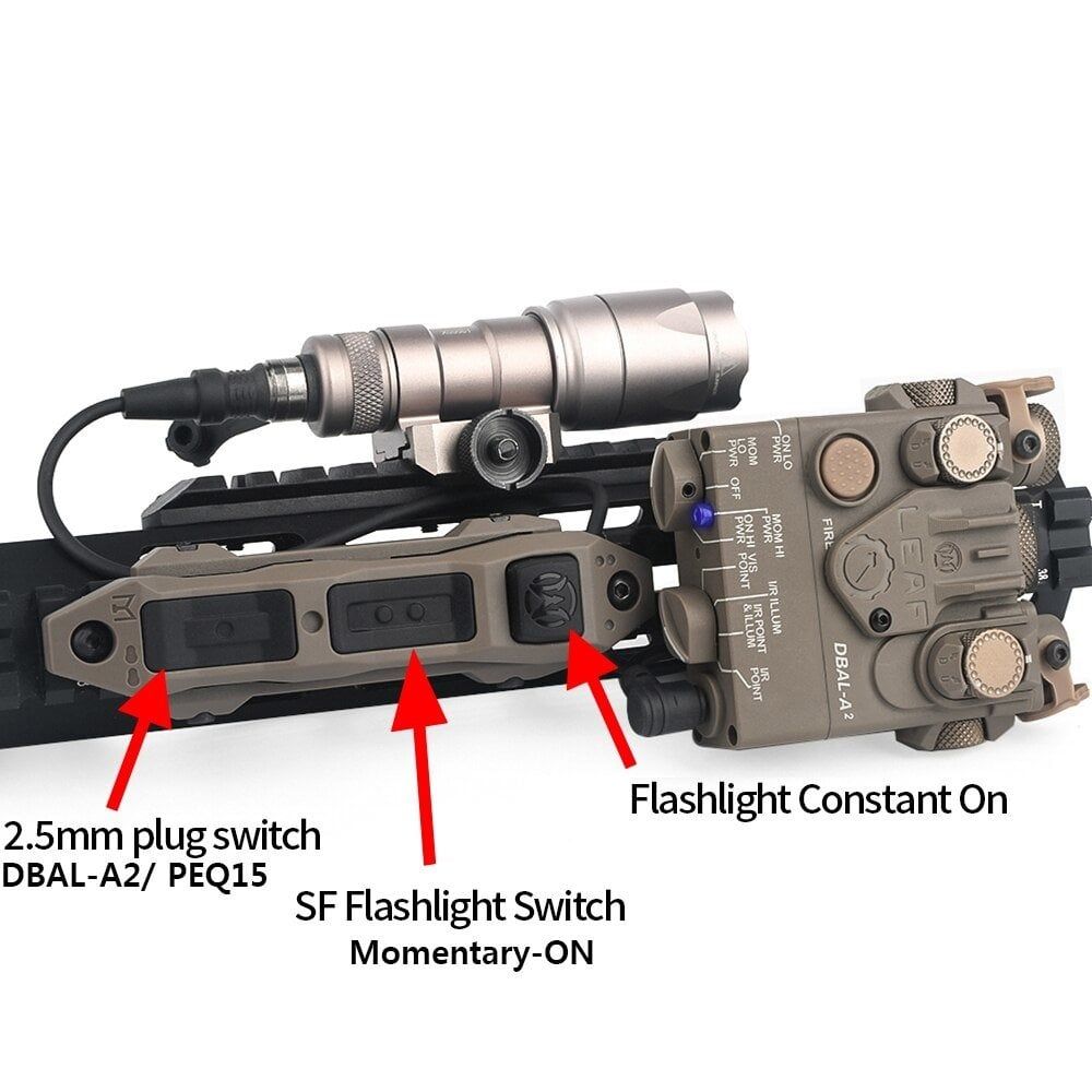 WADSN Tactical Augmented Dual Fnctn Switch with Lock for Surefire/2.5mm ...