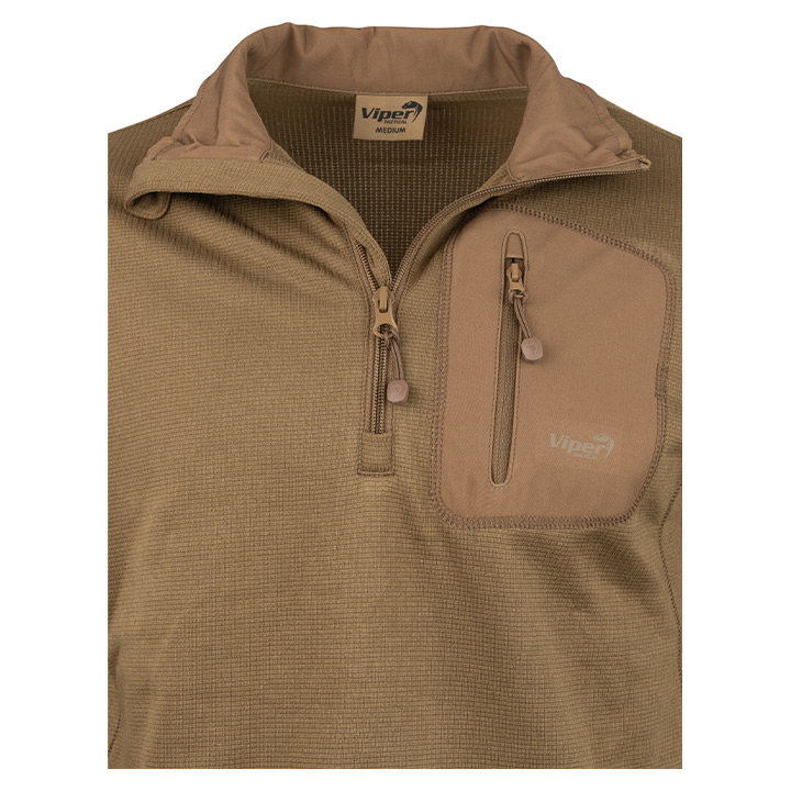 Viper Tactical Technical Mid Layer Fleece Top - Coyote | Land Warrior